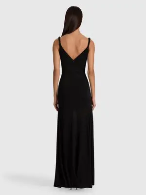 Alice + Olivia Bianca Twist Strap Maxi Dress