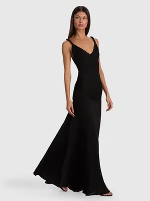 Alice + Olivia Bianca Twist Strap Maxi Dress