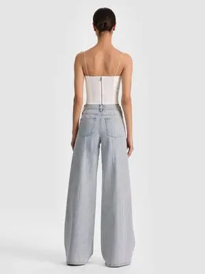 Alice + Olivia Hallie Embellished Bustier Top