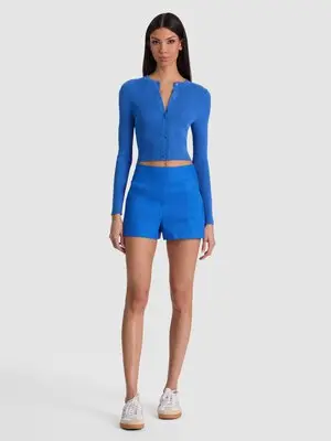 Alice + Olivia High Rise Linen Shorts