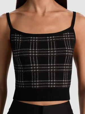 Alice + Olivia Maude Plaid Bralette