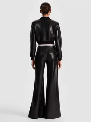 Alice + Olivia Vegan Leather Wide Leg Pant