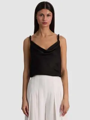Alice + Olivia Monique Twist Strap Tank - Black