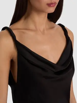 Alice + Olivia Monique Twist Strap Tank - Black