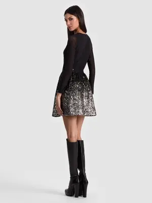 Alice + Olivia Chara Embellished Mini Dress