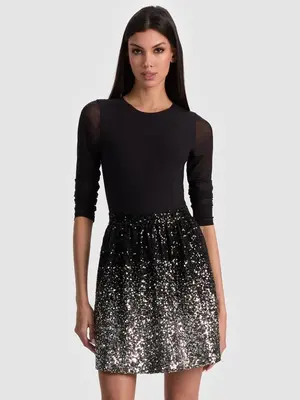 Alice + Olivia Chara Embellished Mini Dress