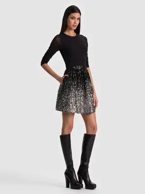Alice + Olivia Chara Embellished Mini Dress