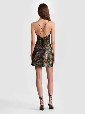 Alice + Olivia Tayla Floral Jacquard Mini Dress