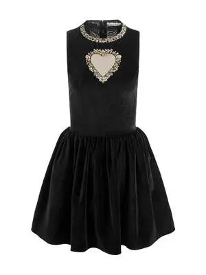 Alice + Olivia Ella Velvet Mini Dress With Heart Cutout