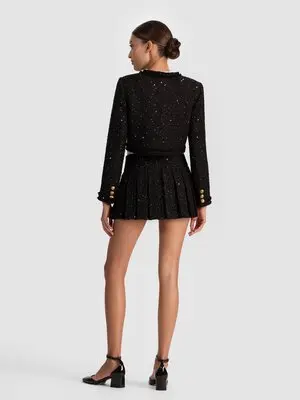 Alice + Olivia Emilie Tweed Mini Skort