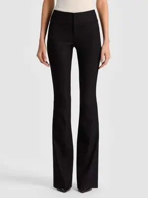 Alice + Olivia Olivia Wool Bootcut Pant - Black