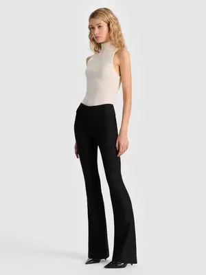 Alice + Olivia Olivia Wool Bootcut Pant - Black