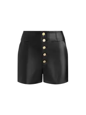 Alice + Olivia Baylor Vegan Leather Corset Shorts