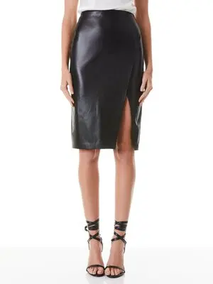 Alice + Olivia Siobhan Vegan Midi Skirt