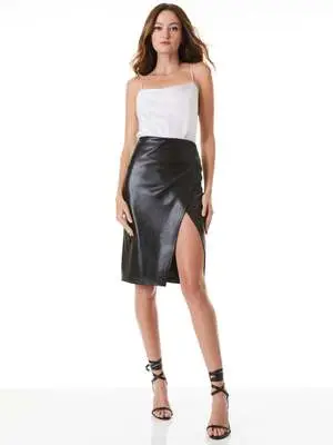 Alice + Olivia Siobhan Vegan Midi Skirt