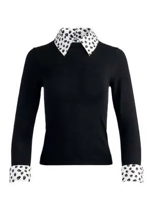 Alice + Olivia Porla Staceface Collared Sweater