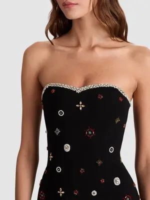 Alice + Olivia Iva Embellished Mini Dress