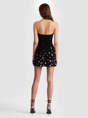 Alice + Olivia Iva Embellished Mini Dress