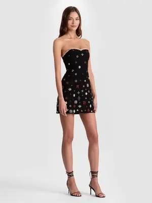 Alice + Olivia Iva Embellished Mini Dress