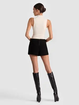 Alice + Olivia Mace Suede Mini Skort
