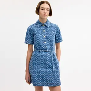 COACH Signature Organic Cotton Denim Dress