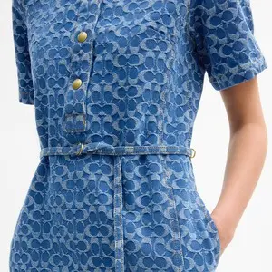 COACH Signature Organic Cotton Denim Dress