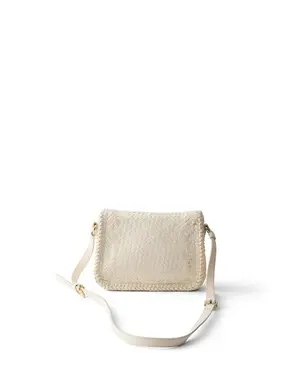 Prada Woven Leather Mini Shoulder Bag