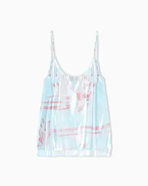Giorgio Armani Printed Lurex Viscose Top