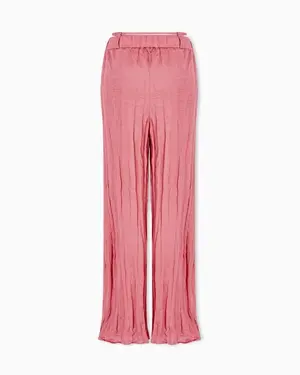 Giorgio Armani Crushed-effect Linen Jersey Trousers