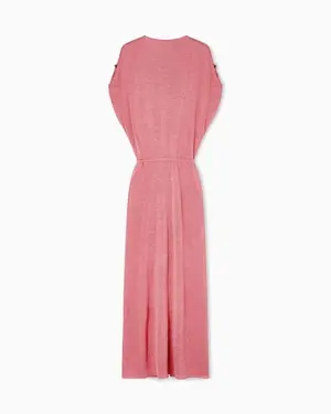 Giorgio Armani Long Linen And Silk Blend Dress