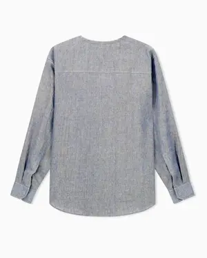 Giorgio Armani Pure Linen Canvas Shirt Jacket