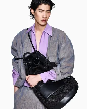Giorgio Armani Pure Linen Canvas Shirt Jacket