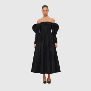 LEO LIN Off-shoulder Bustier Midi Dress