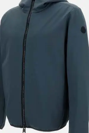 Moncler Hooded Waterproof Zip-up Jacket - Blue