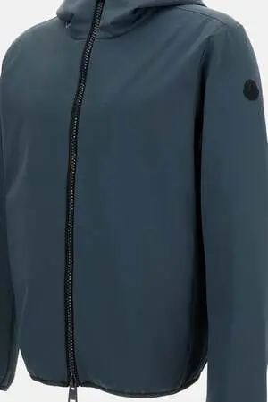 Moncler Hooded Waterproof Zip-up Jacket - Blue
