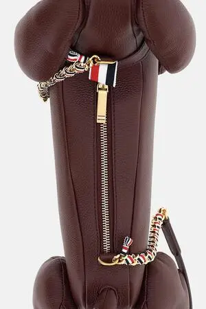 Thom Browne Mini Hector Bag In Pebble-grain Leather
