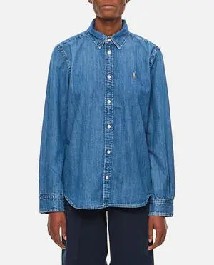 Polo Ralph Lauren Embroidered Denim Shirt - Blue