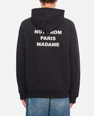 Drole De Monsieur Slogan Hooded Sweatshirt - Black