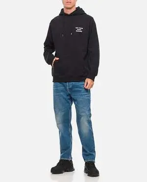 Drole De Monsieur Slogan Hooded Sweatshirt - Nero