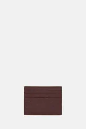 Thom Browne Porta Carte Pelle Soft Pebble Grain - Rosso