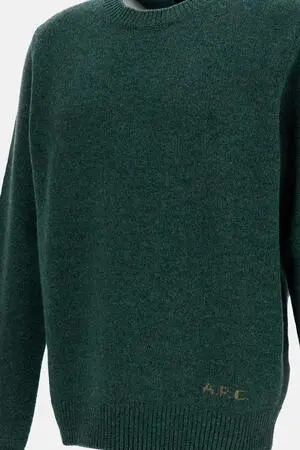 A.p.c. Edmond Wool Crewneck Sweater - Verde