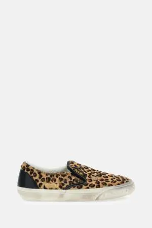 GOLDEN GOOSE Vce Slip-on Sneakers In Leopard Print Pony Hair