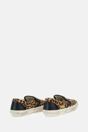 GOLDEN GOOSE Vce Slip-on Sneakers In Leopard Print Pony Hair