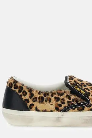 GOLDEN GOOSE Vce Slip-on Sneakers In Leopard Print Pony Hair
