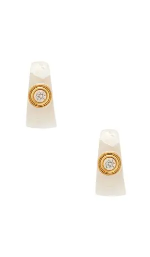 LUV AJ The Luna Bezel Hoops