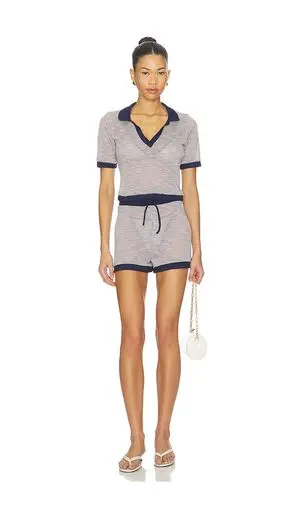 Peixoto Cropped Knit Top With Metallic Threading