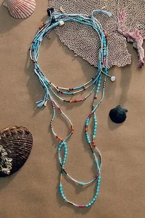 Free People Muse Semi-precious Beaded Necklace - Amazonite