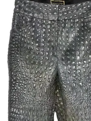 MITILIANE COUTURE Croc-embossed Leather Trousers