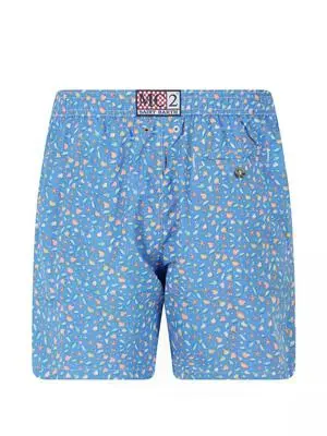 MC2 SAINT BARTH Micro Shell-print Swim Shorts