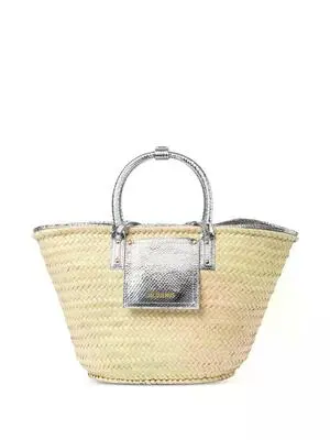 Jacquemus Le Panier Soli Woven Bucket Bag - Silver